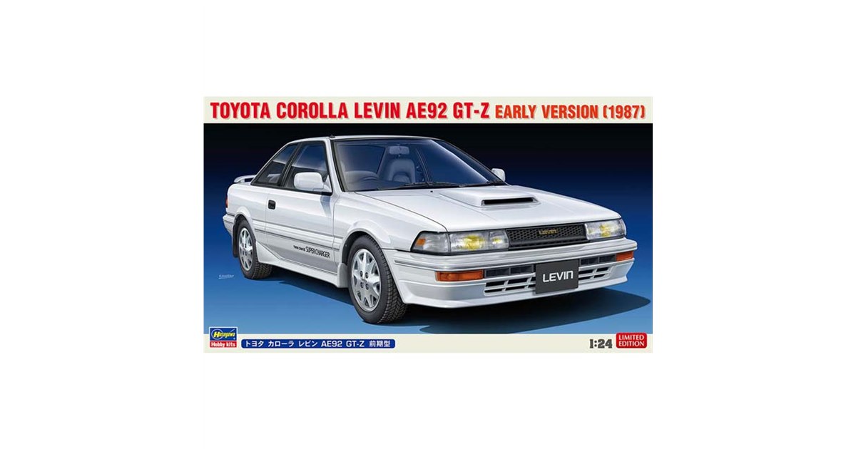 価格.com - 1987年式「トヨタ カローラ レビン AE92 GT-Z」が模型化、ハセガワが本日10/26発売