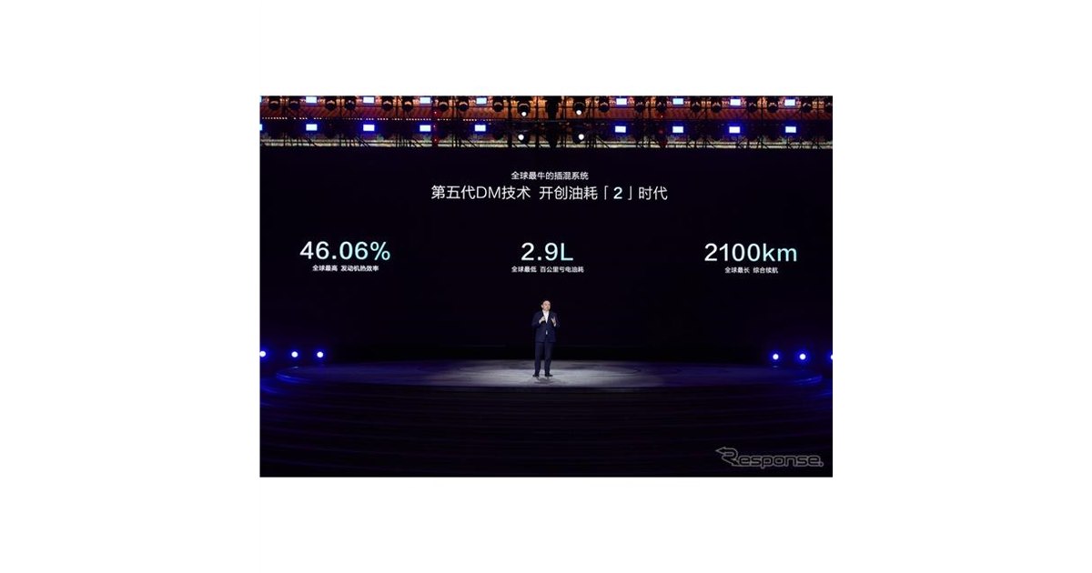 価格.com - BYD、第5世代PHEV発表…エンジン併用で航続2100km