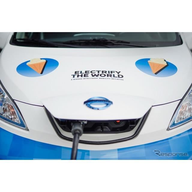 価格.com - 日産が電動のアイスクリーム移動販売車を提案、e-NV200 ベース…CES 2020