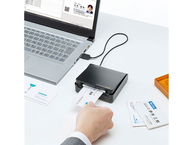価格.com - サンワ、1枚3秒でデータ化できる名刺スキャナー「PSC-13UB」