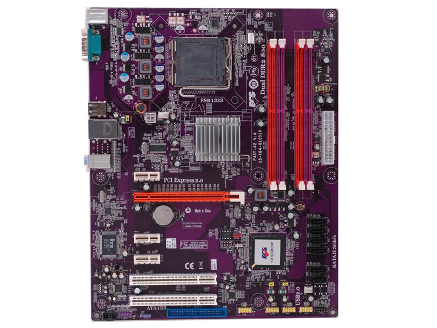 価格.com - ECS、Intel Eaglelake P43搭載ATXマザーボード