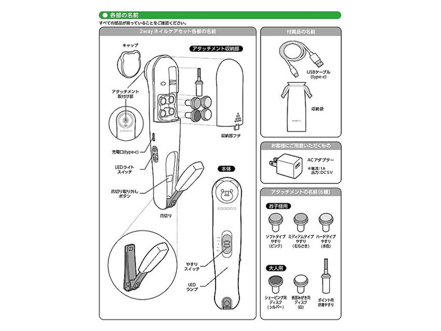 価格.com - 電動爪やすりと爪切りをセットにした「2wayネイルケアセット」