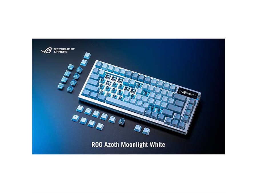 価格.com - ASUS、カスタムキーボード「ROG Azoth」の白色バージョン「Moonlight White」