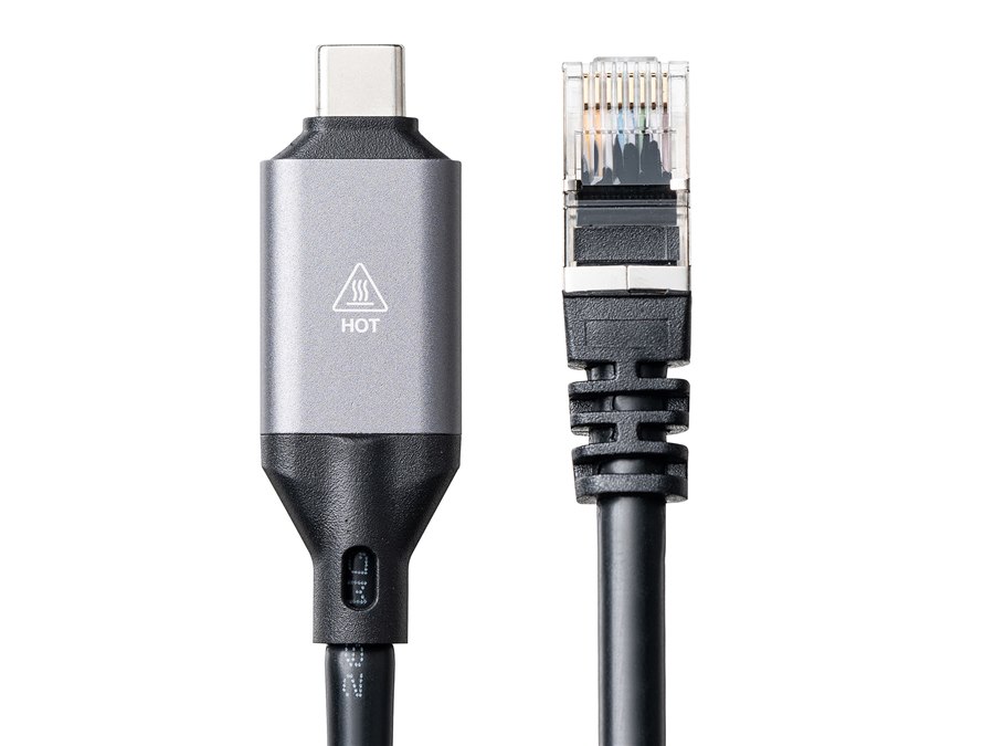 価格.com - サンワ、USB Type-CをLAN端子に変換するCat6対応LANケーブル