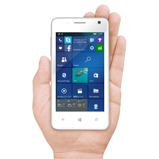 価格.com - geanee、Windows 10 Mobile搭載の4型スマホを税別12,800円で発売へ