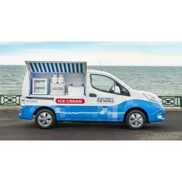 価格.com - 日産が電動のアイスクリーム移動販売車を提案、e-NV200 ベース…CES 2020