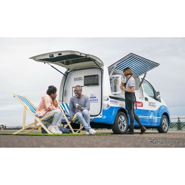 価格.com - 日産が電動のアイスクリーム移動販売車を提案、e-NV200 ベース…CES 2020