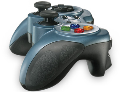 価格.com - 『本体 右側面2』 Logicool Rumble Gamepad F510 [メタリックブルー] の製品画像