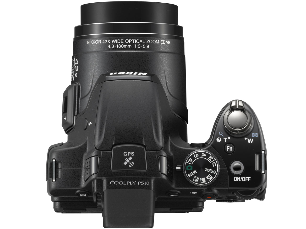 価格.com - 『本体 上面』 COOLPIX P510 [ブラック] の製品画像