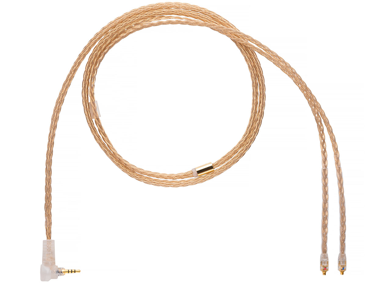 価格.com - Gold 16 IEM Cable ALO-2941 マイクロミニプラグ(4極)⇔MMCX [1.2m] の製品画像
